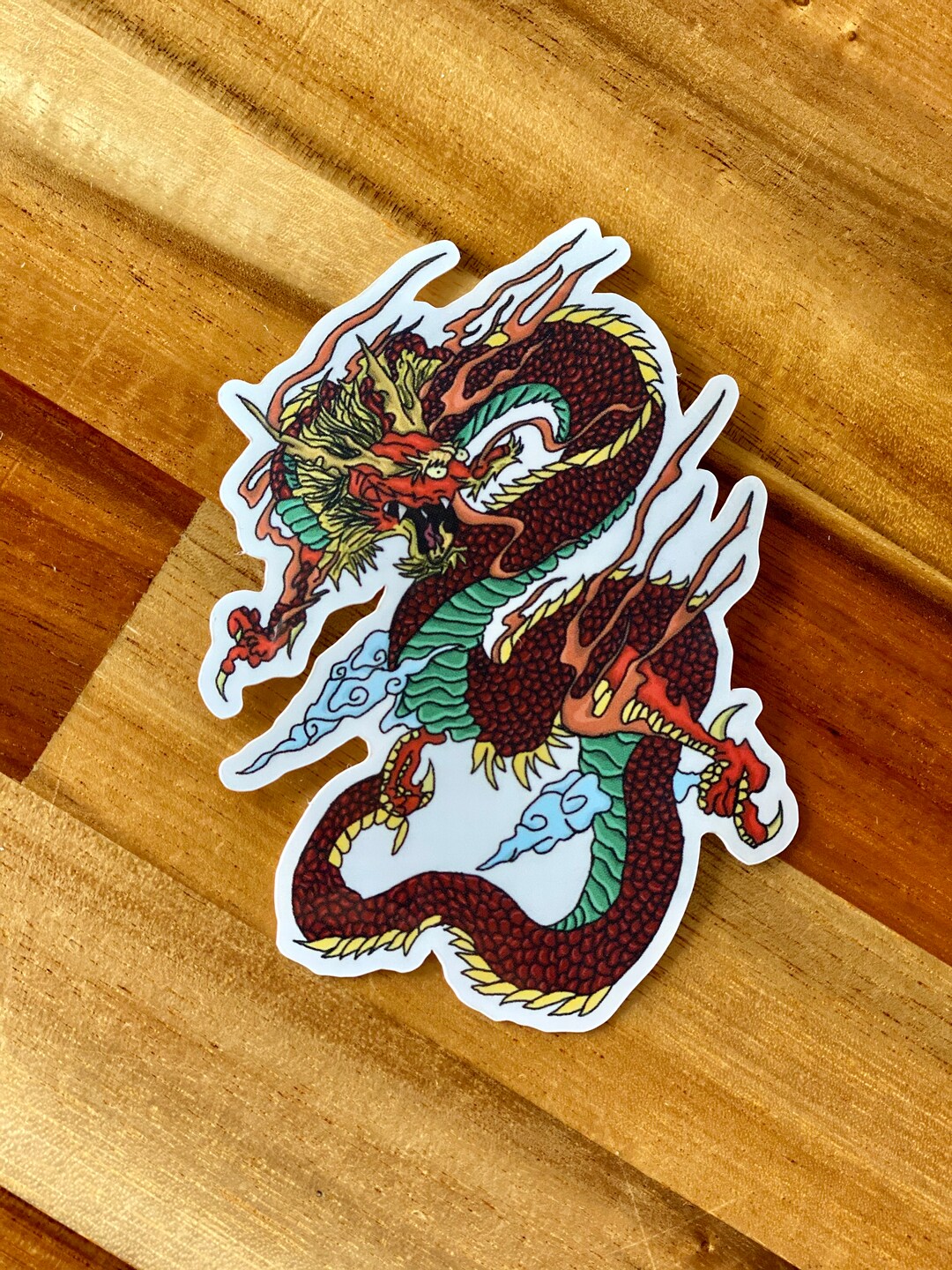 Dragon Tattoo Sticker Stickers for Water Bottle Laptop - Etsy