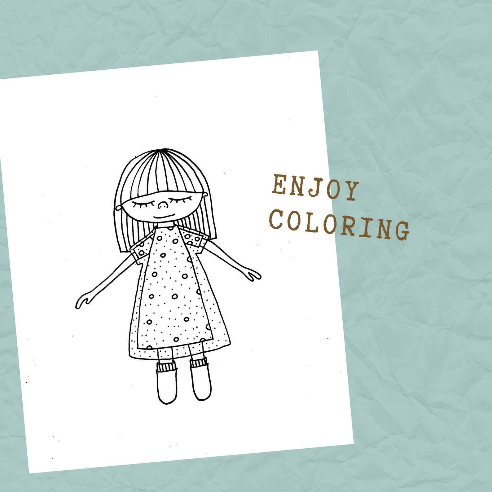 Annika, Hand Drawn, Printable Coloring Pages, Coloring Pages for Kids ...