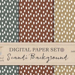 Scandi Snowy Background - Nordic Minimalist Digital Paper Pack ...