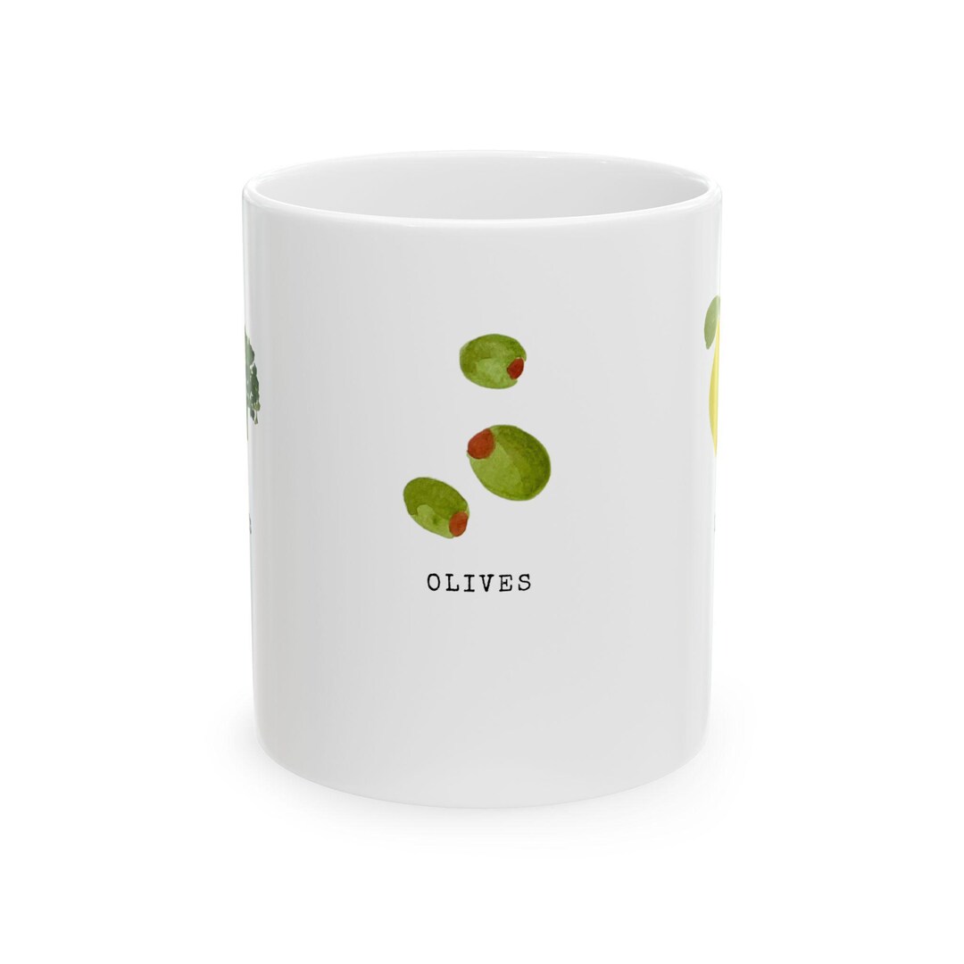 Ceramic Olive Mug - Whimsical Kitchen Decor, Perfect Gift for Food ...