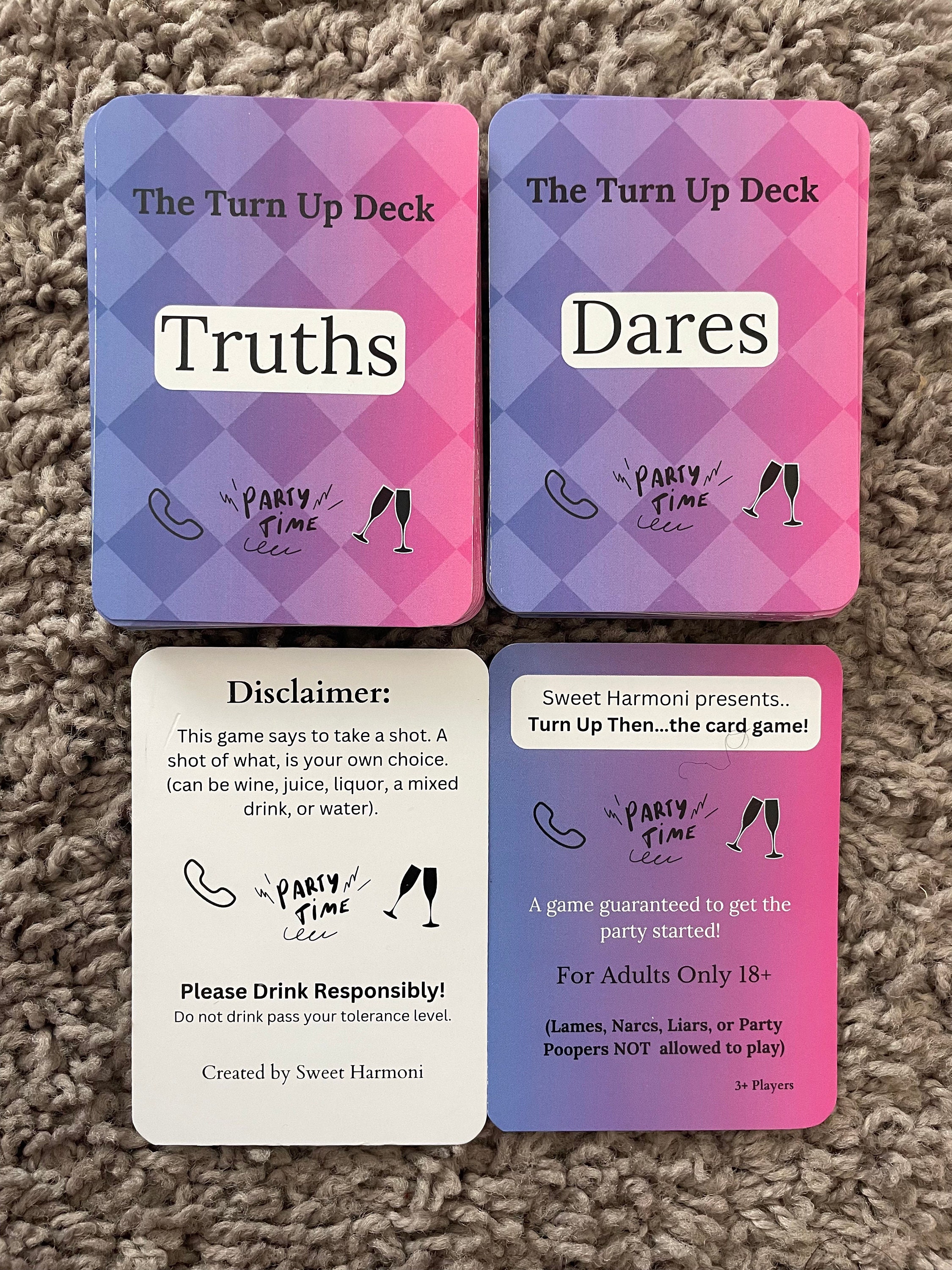 Turn up Then..the Adult Truth or Dare Card Game - Etsy