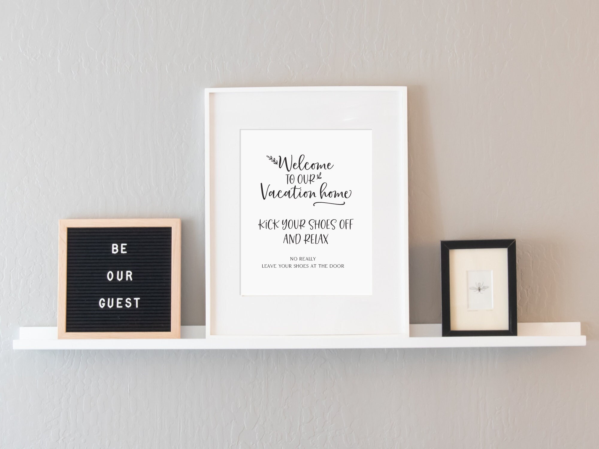 No Shoes Sign, Printable Sign, Airbnb Sign, Welcome to Our Home, Airbnb ...