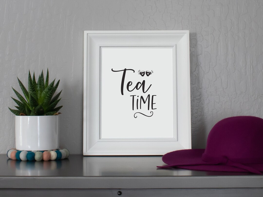 Tea Time, Printable Sign, Kitchen Sign, Tea Sign, Coffee Station Sign ...
