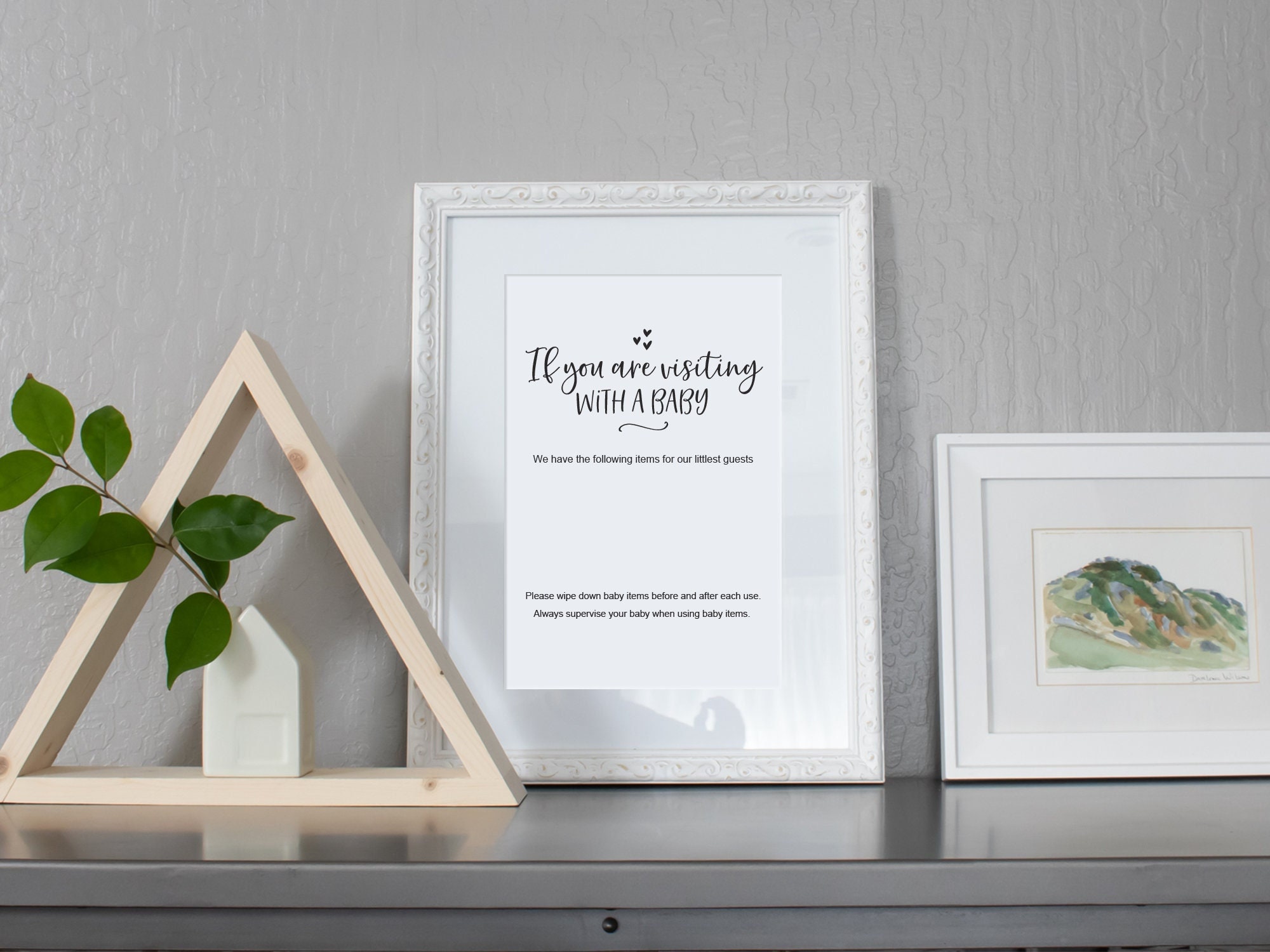 Baby Items Sign, Printable Baby Sign, Airbnb Sign, Airbnb Host Sign ...