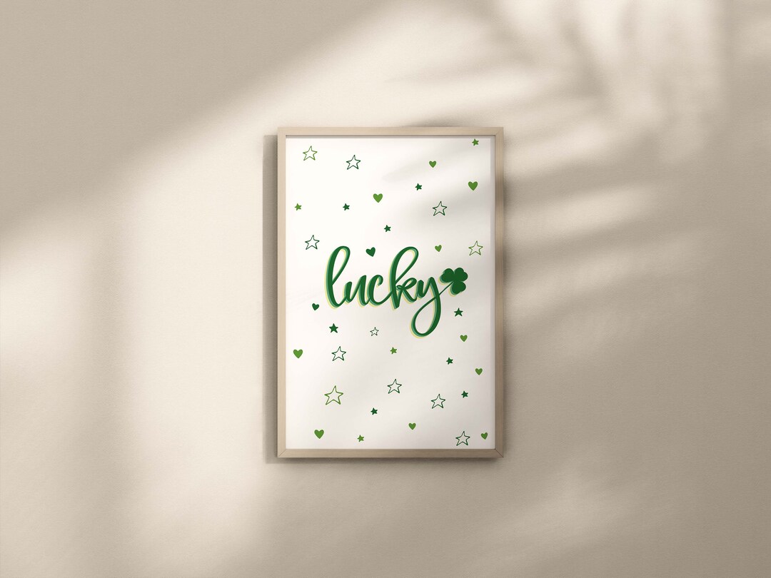 St. Patrick’s Day Wall Art Decor, IRISH LUCKY PRINTABLE, St. Patrick’s ...