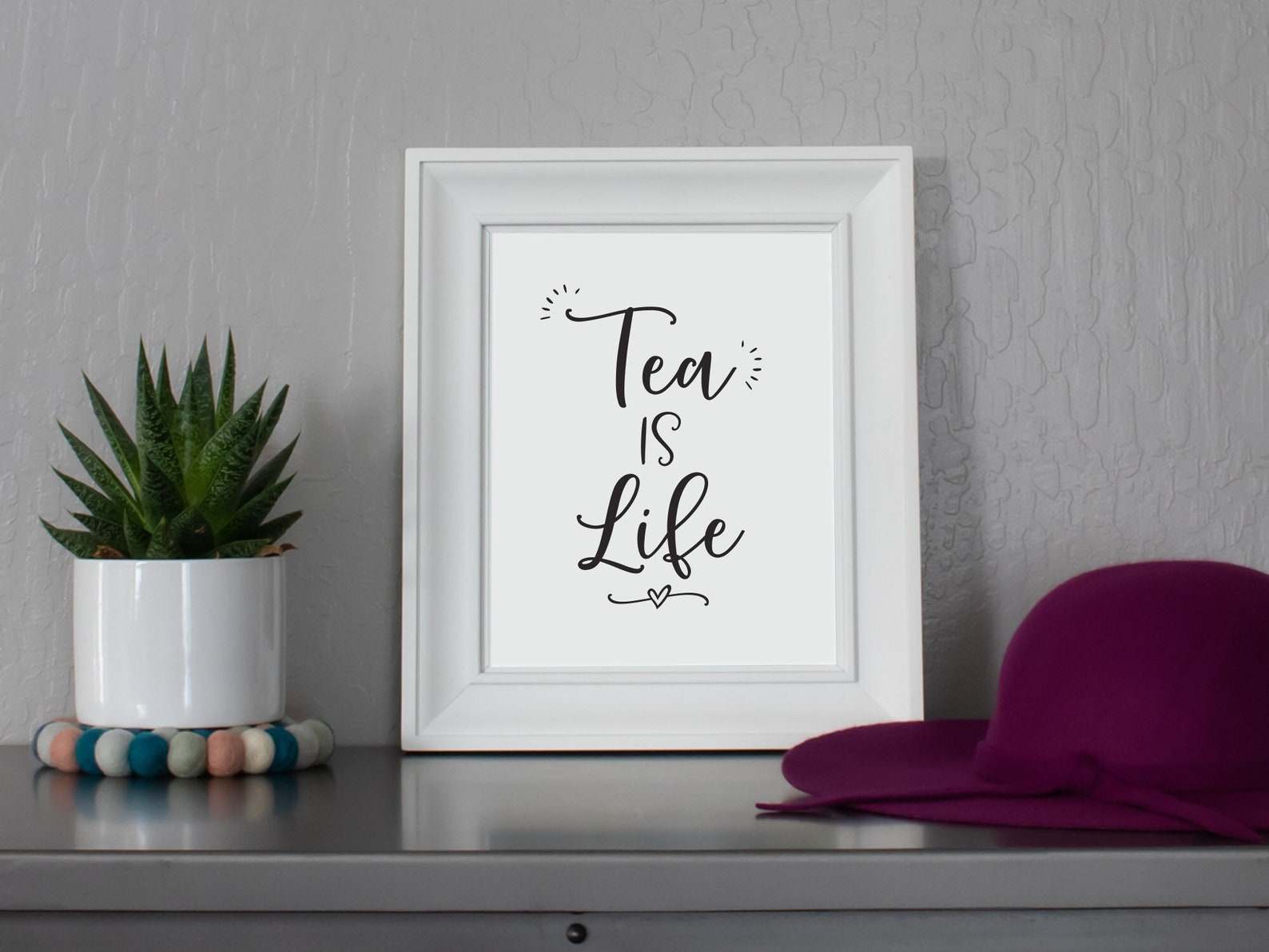 Tea is Life, Printable Sign, Kitchen Sign, Tea Sign, Tea Station Sign ...