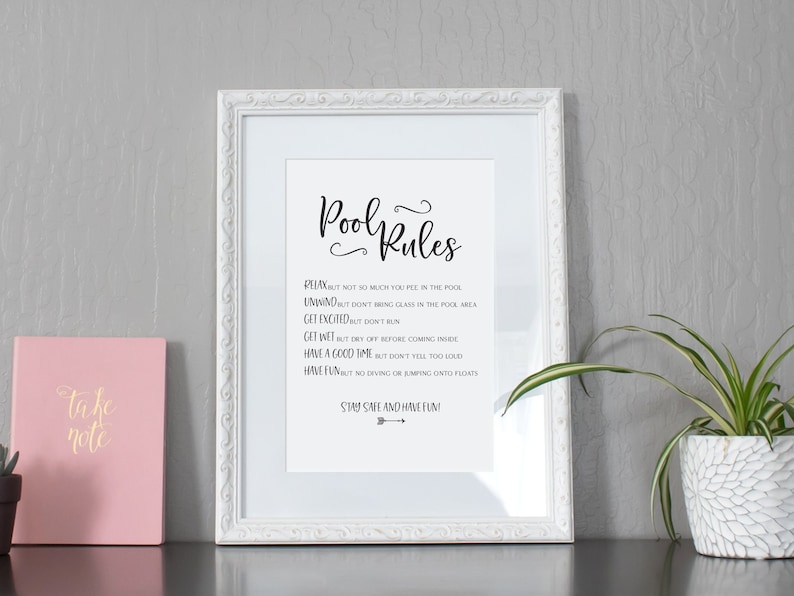 Pool Rules, Printable Sign, Airbnb Sign, Airbnb Host Sign, Airbnb Signs ...