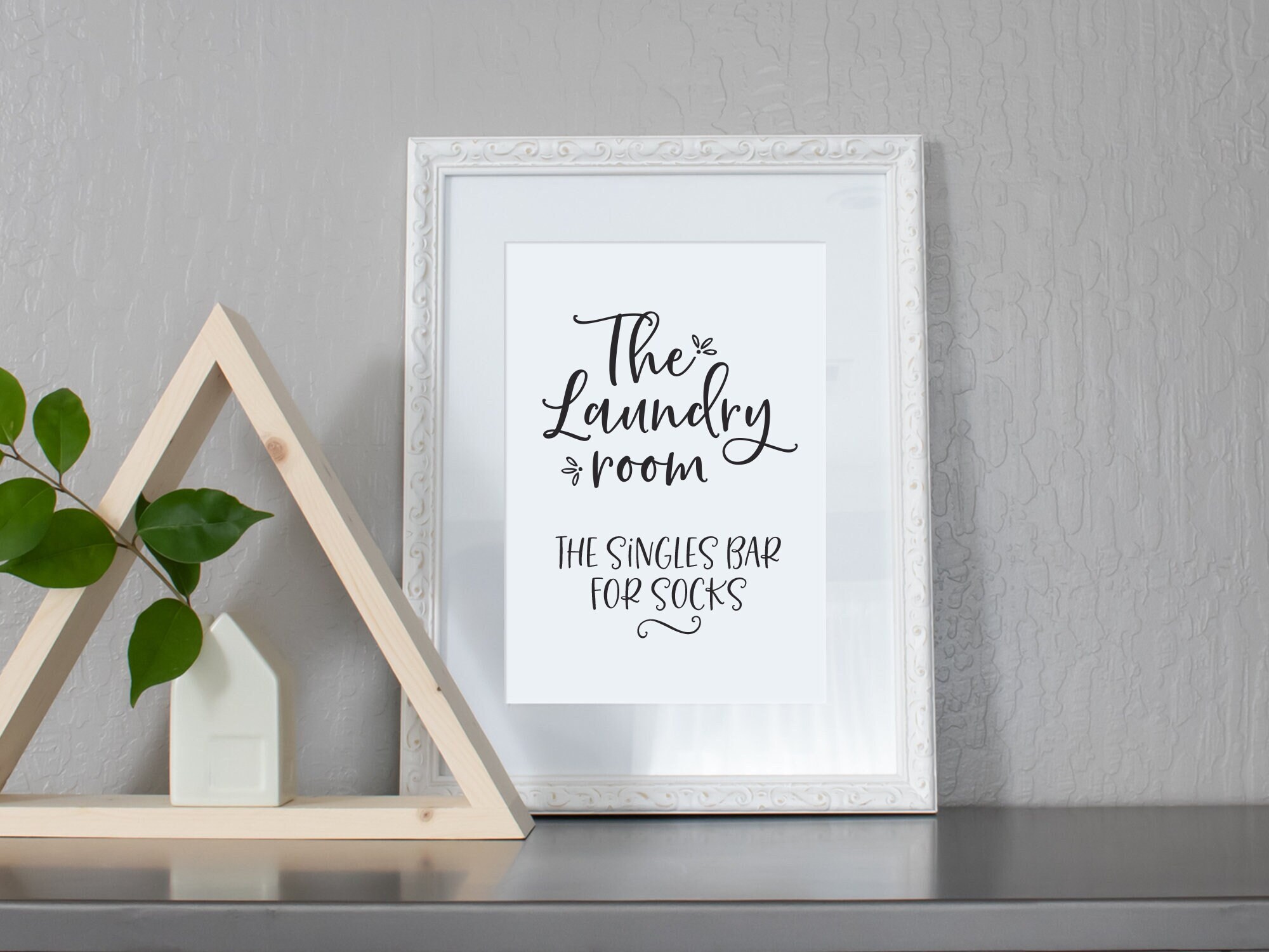 The Laundry Room, the Singles Bar for Socks Sign, Laundry Wall Decor ...