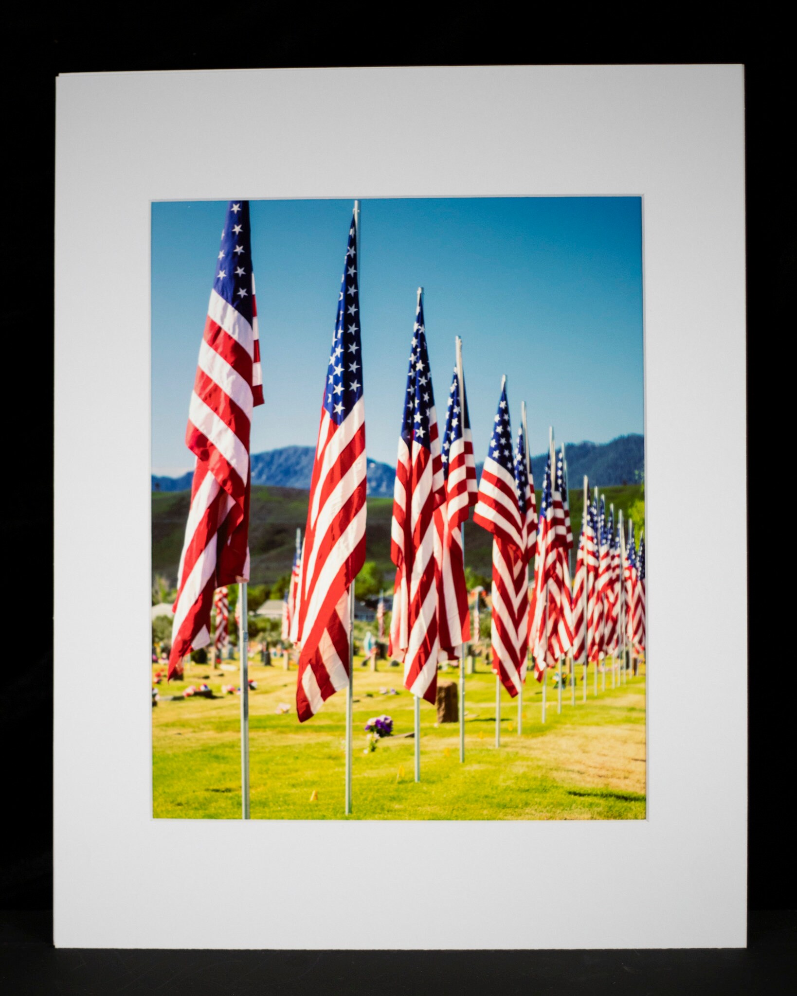 Avenue of the Flags American Flag Display at Diamond Crest Cemetery in ...