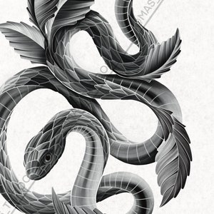 Tree Snake Illustration by Mas Tattoos - Etsy