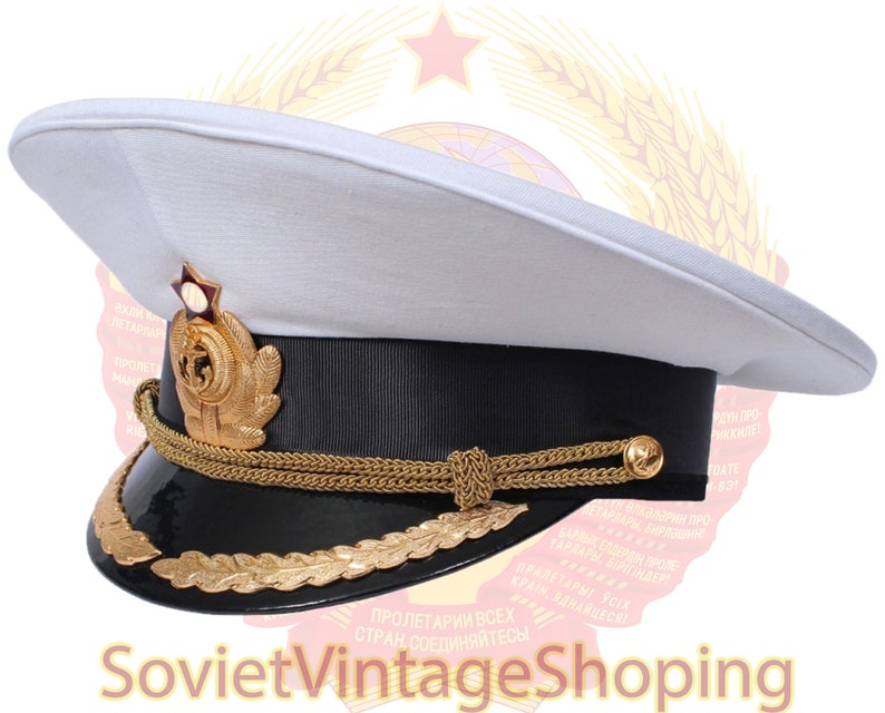 Soviet Military MARINES Parade Visor Hat Russia NAVAL Captain - Etsy