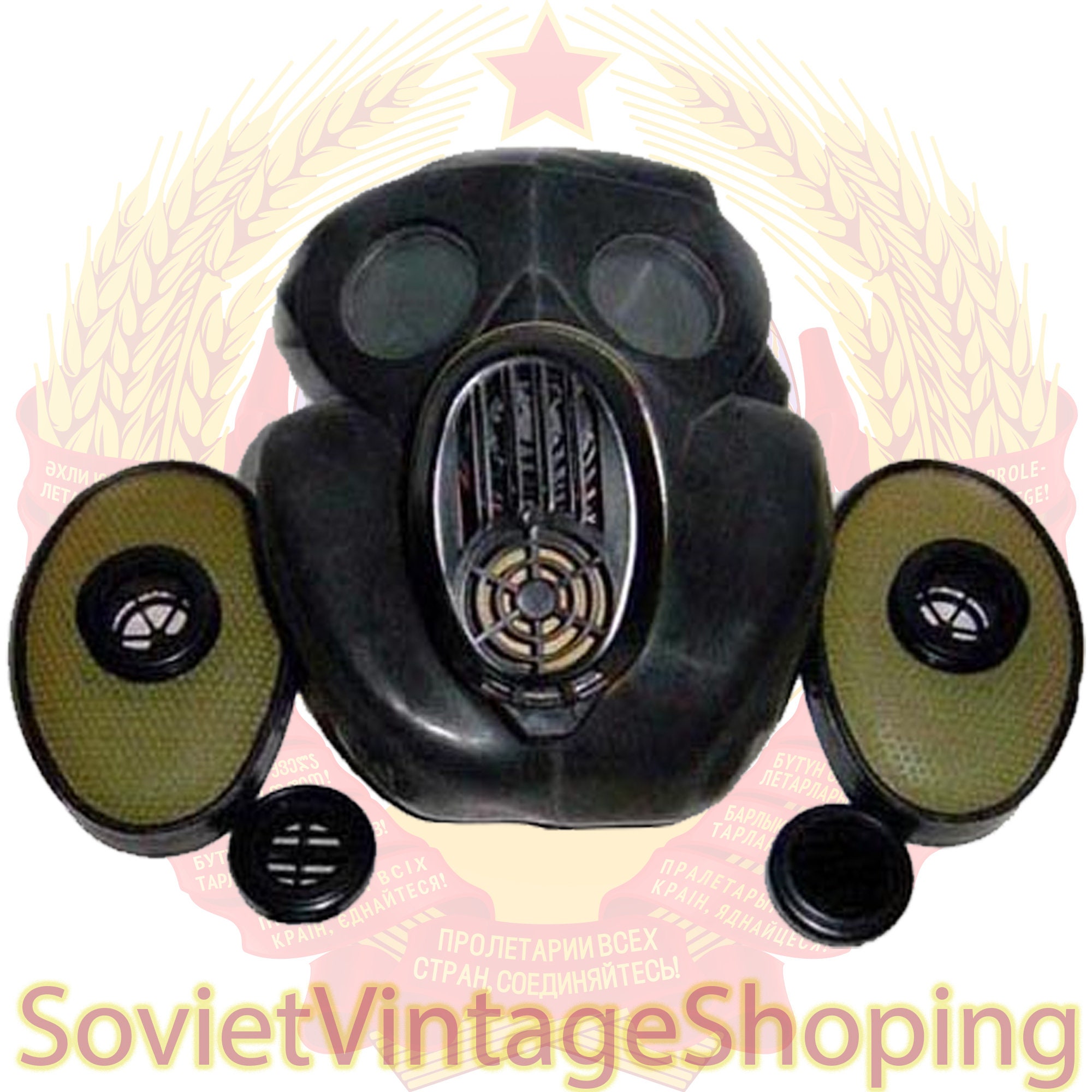 Soviet & Russian military PBF Officers black gas mask Army | Etsy