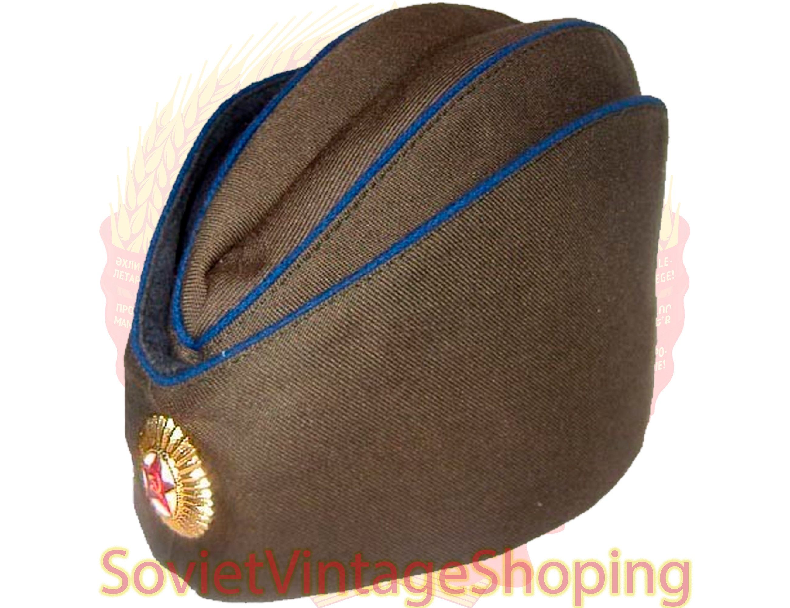 Collectibles Soviet military cap Pilotka of a officer's of the Soviet ...