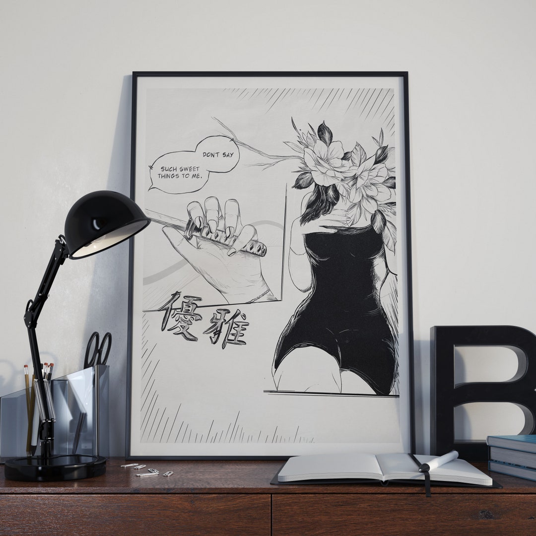 Original Manga, Japanese Print, Comic Book Art, Poster Art, Graphic ...