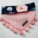 Snap On...reversible Pink and Navy Floral Dog Bandana With OPTIONAL Pom ...