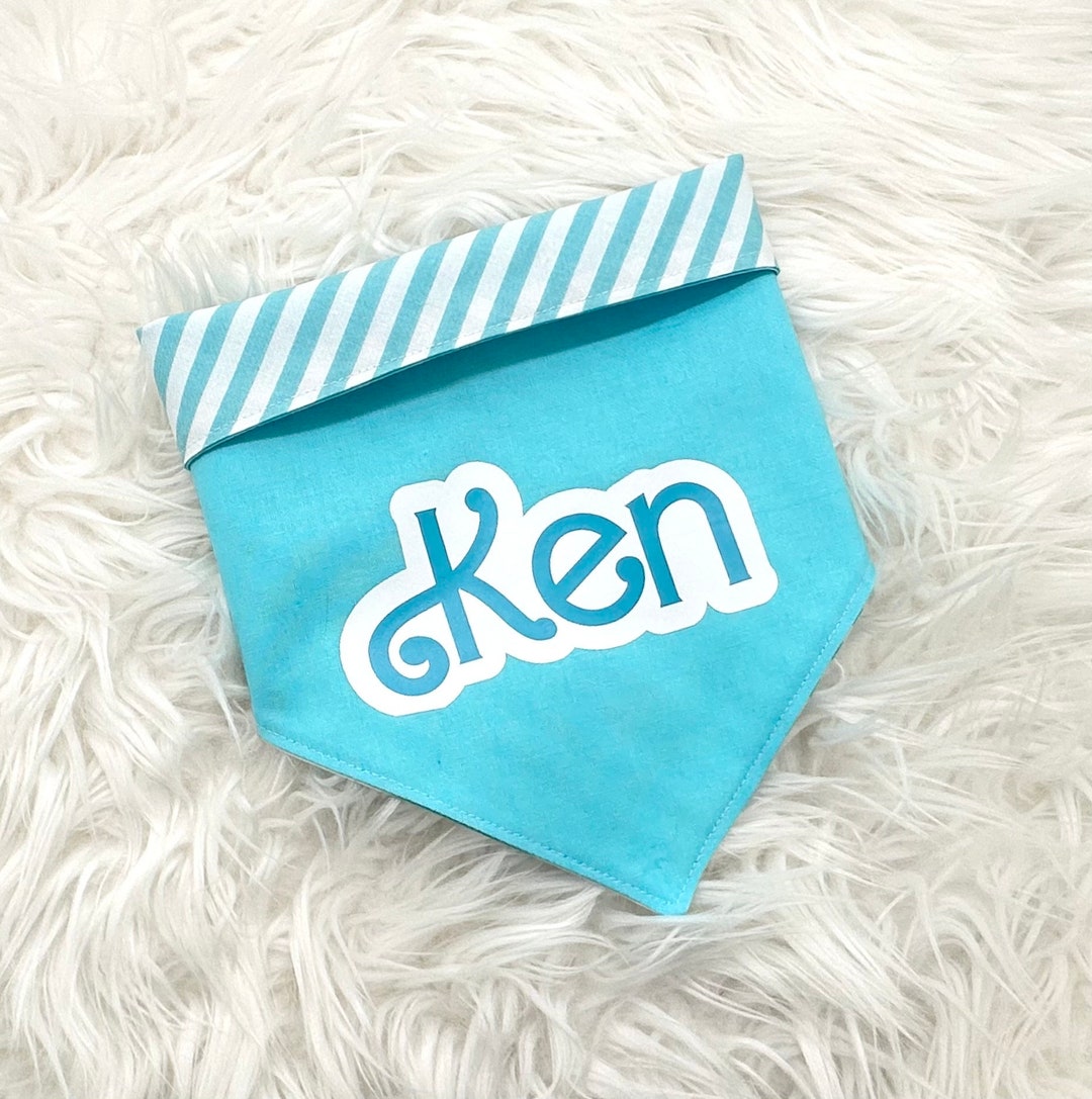 Snap On...reversible Ken Dog Bandana With OPTIONAL Pom Trim - Etsy