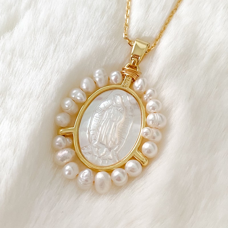 Virgin Mary Necklace - Etsy