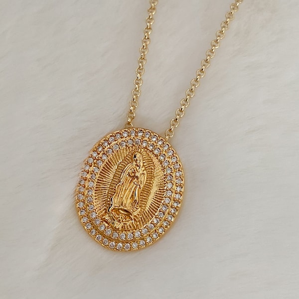 Virgin Mary Necklace - Etsy