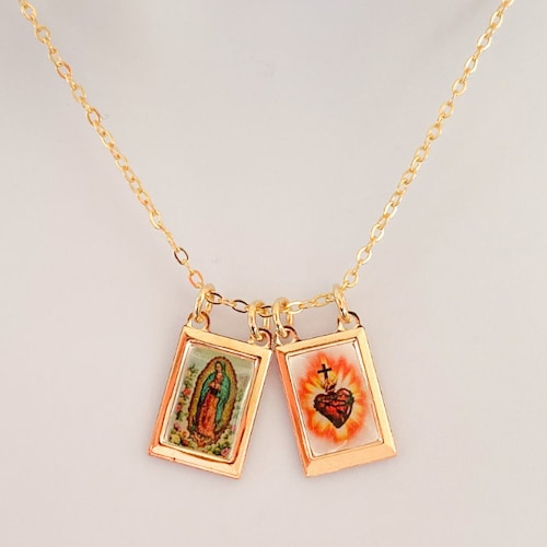 Catholic Scapular Necklace Scapular Religious Jewelry - Etsy