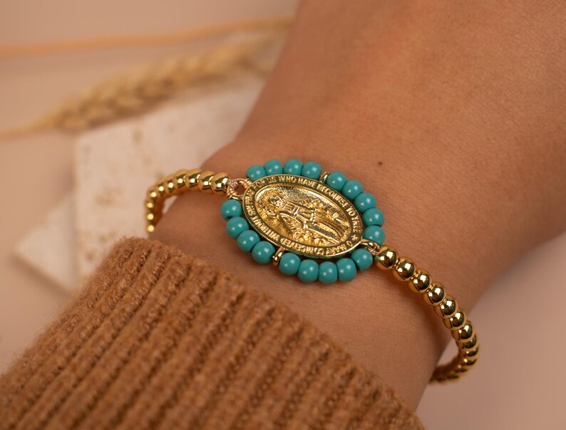 Miraculous Medal Bracelet, Catholic Jewelry, Religious Jewelry, Virgin ...