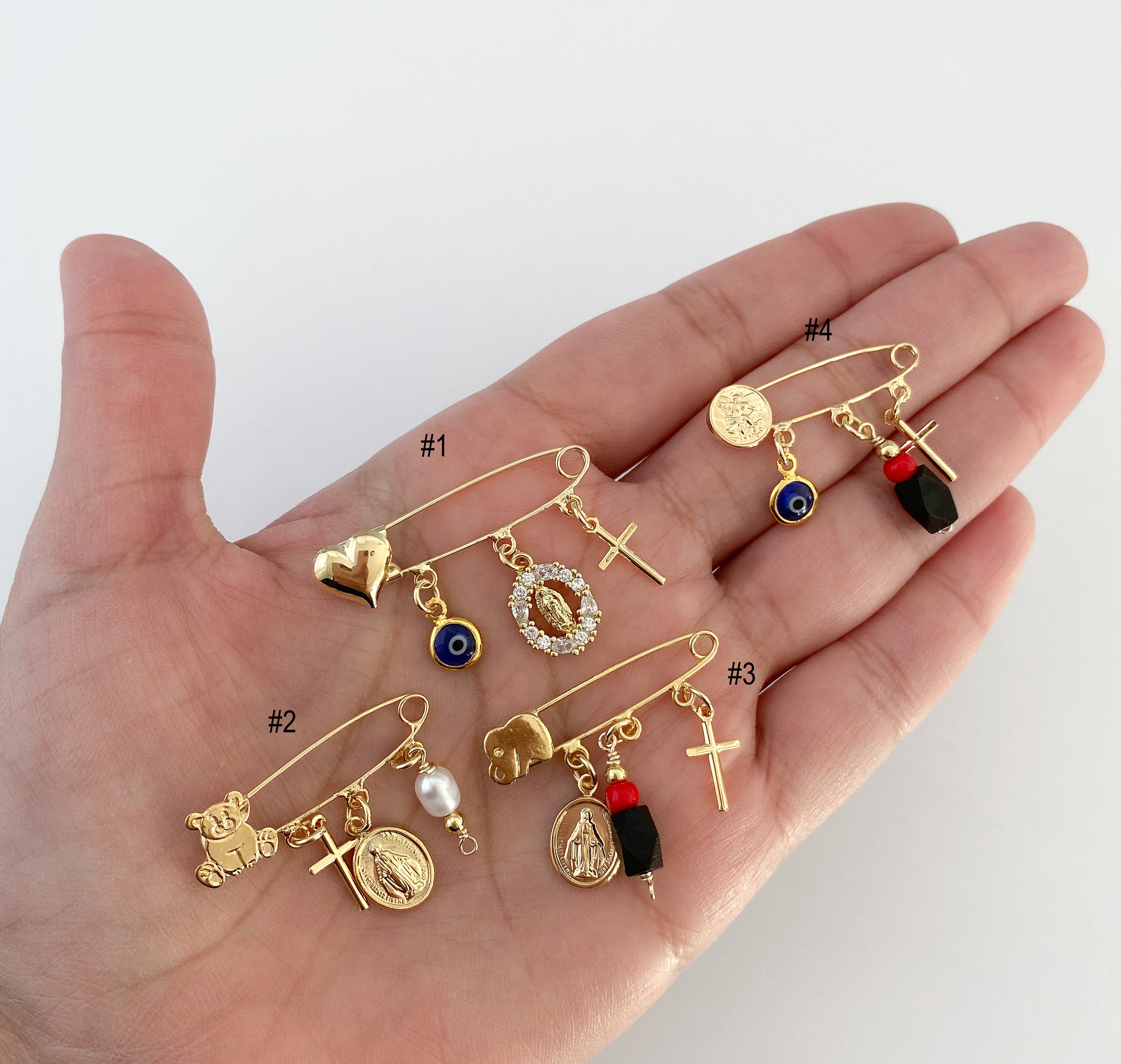 Baby Brooch Pin Baby Safety Pin Baby Evil Eye Jewelry - Etsy