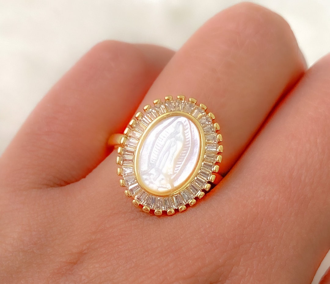 Virgin Mary Ring, Virgen De Guadalupe Ring, Religious Jewelry, Catholic ...