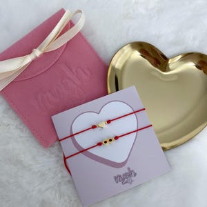 Red String Heart Bracelet, Friendship Bracelet, Couples Gift, Couples ...