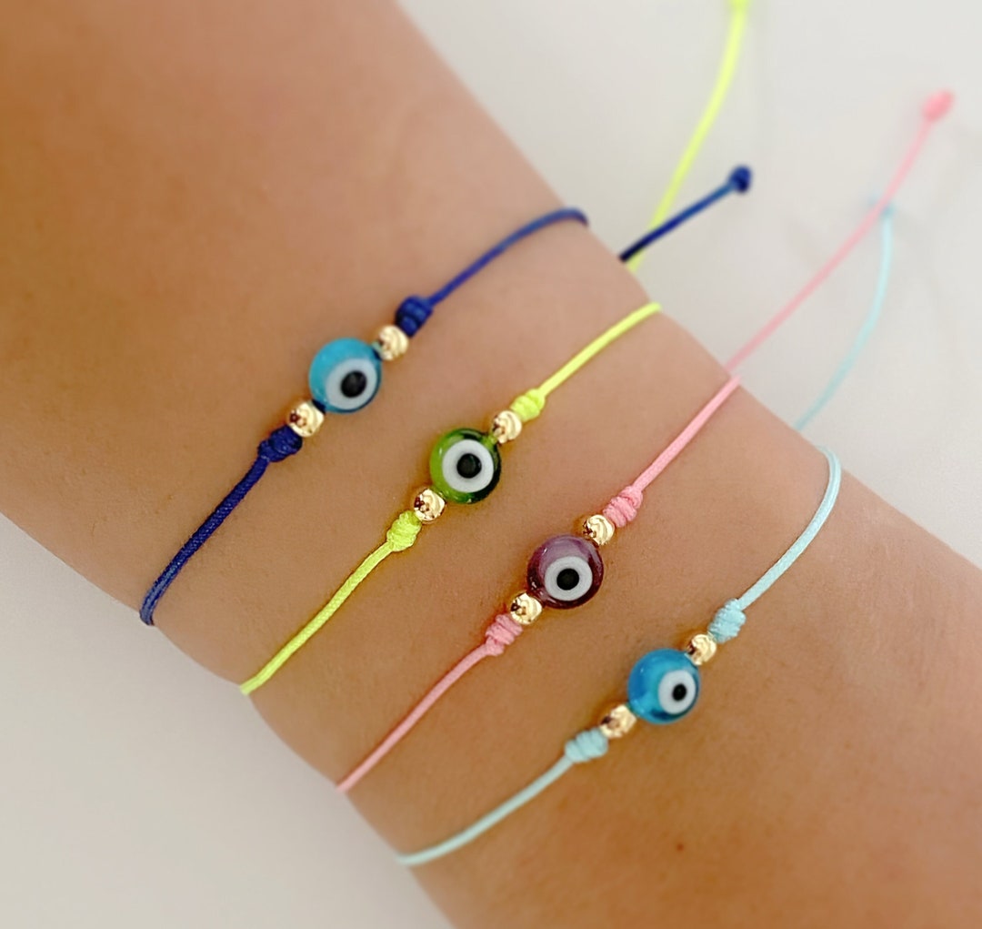 Multicolor Evil Eye Bracelet Women, Evil Eye Bracelet Baby, Evil Eye ...
