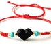 Azabache Bracelet, Azabache Bracelet for Adult, Heart Bracelet, Jet ...