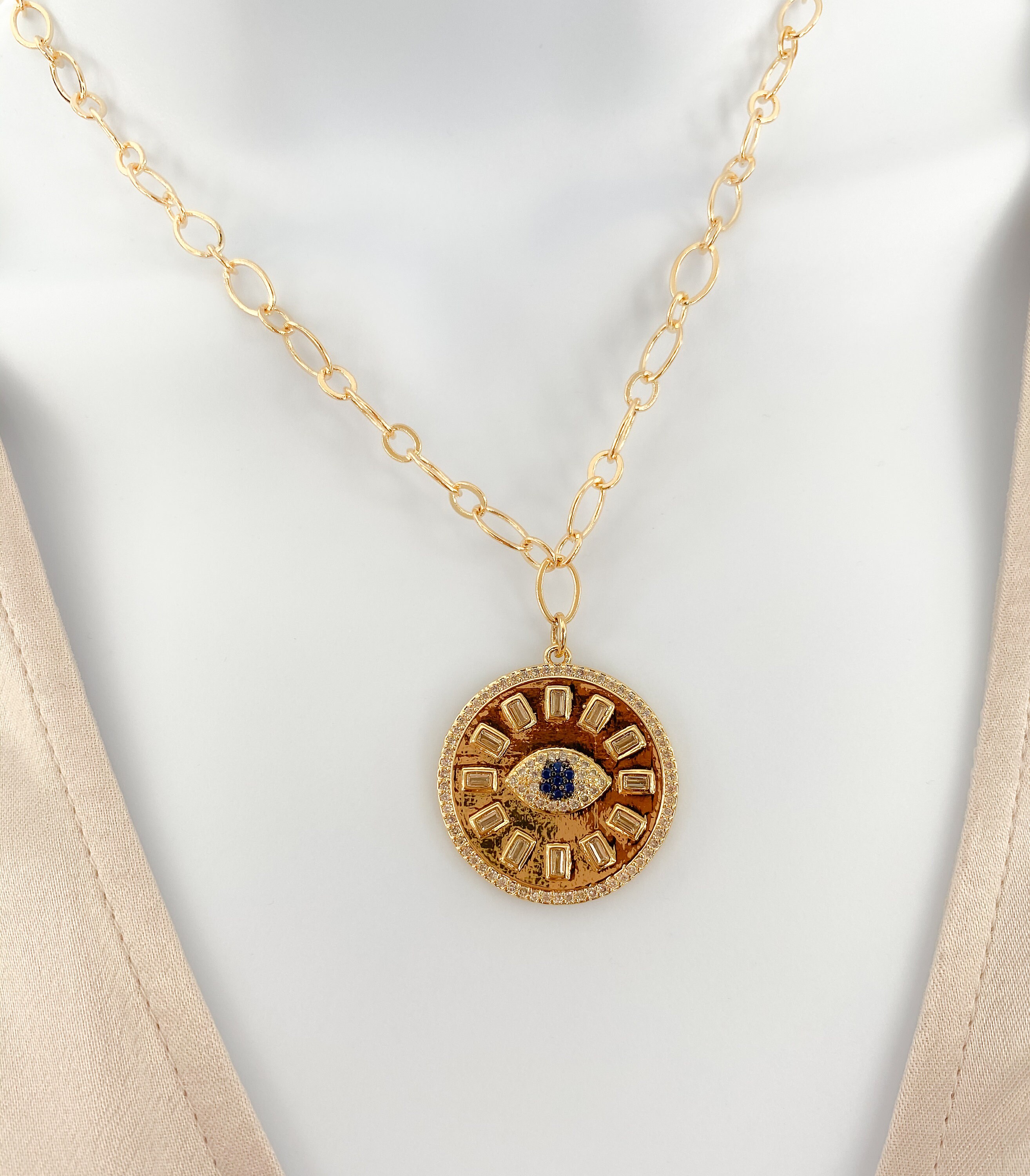 Evil Eye Necklace, Evil Eye Charm, Protection Necklace, Greek Jewelry ...