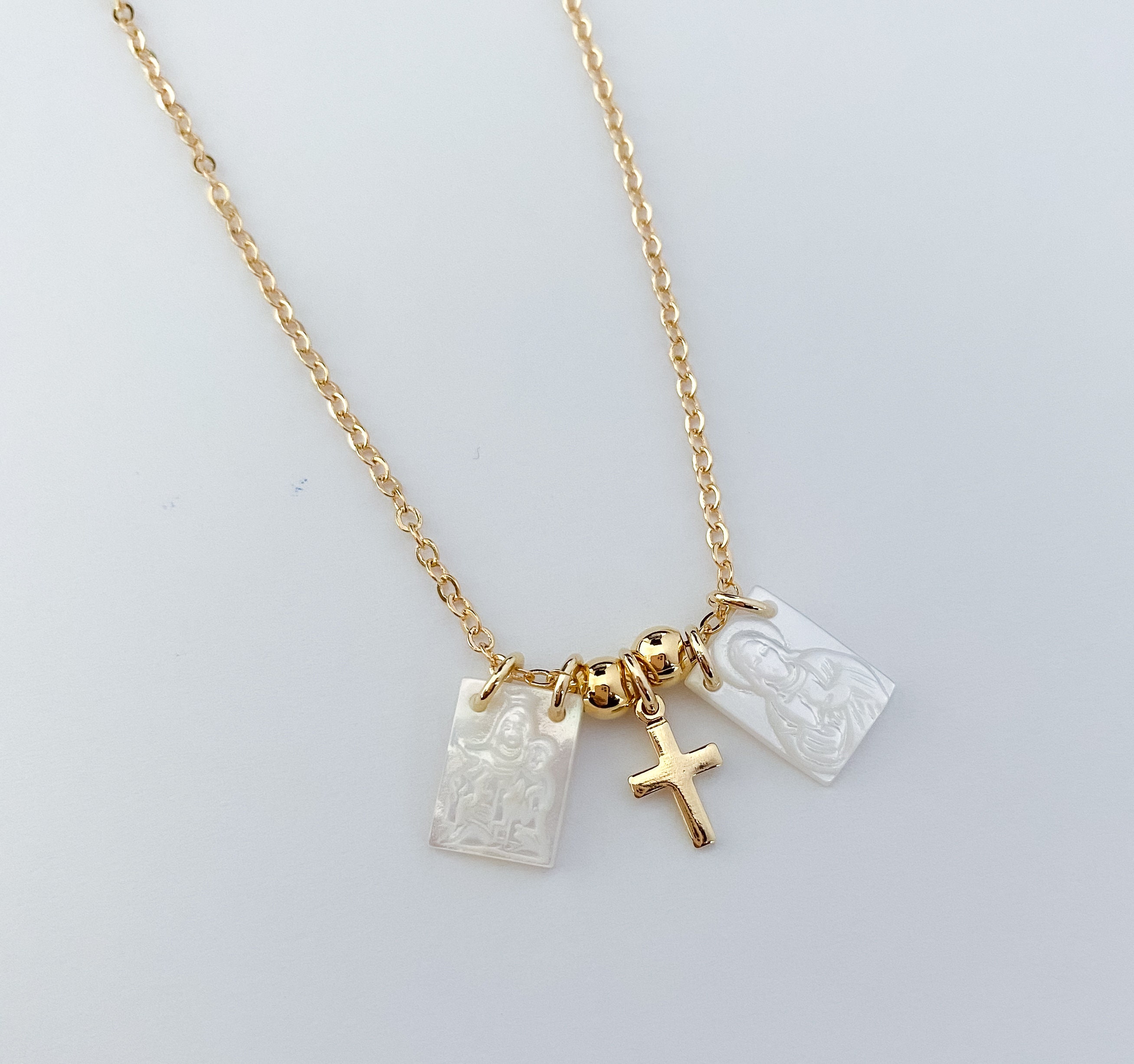 Gold Filled Scapular Necklace Escapulario Virgin Mary - Etsy