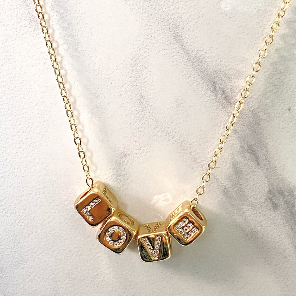 Love Necklace Love Jewelry Love Letters Birthday Gift for - Etsy