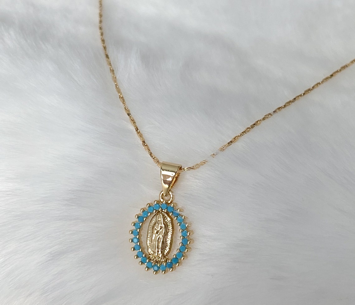 Our Lady of Guadalupe Necklace, Catholic Jewelry, Religious Necklace ...
