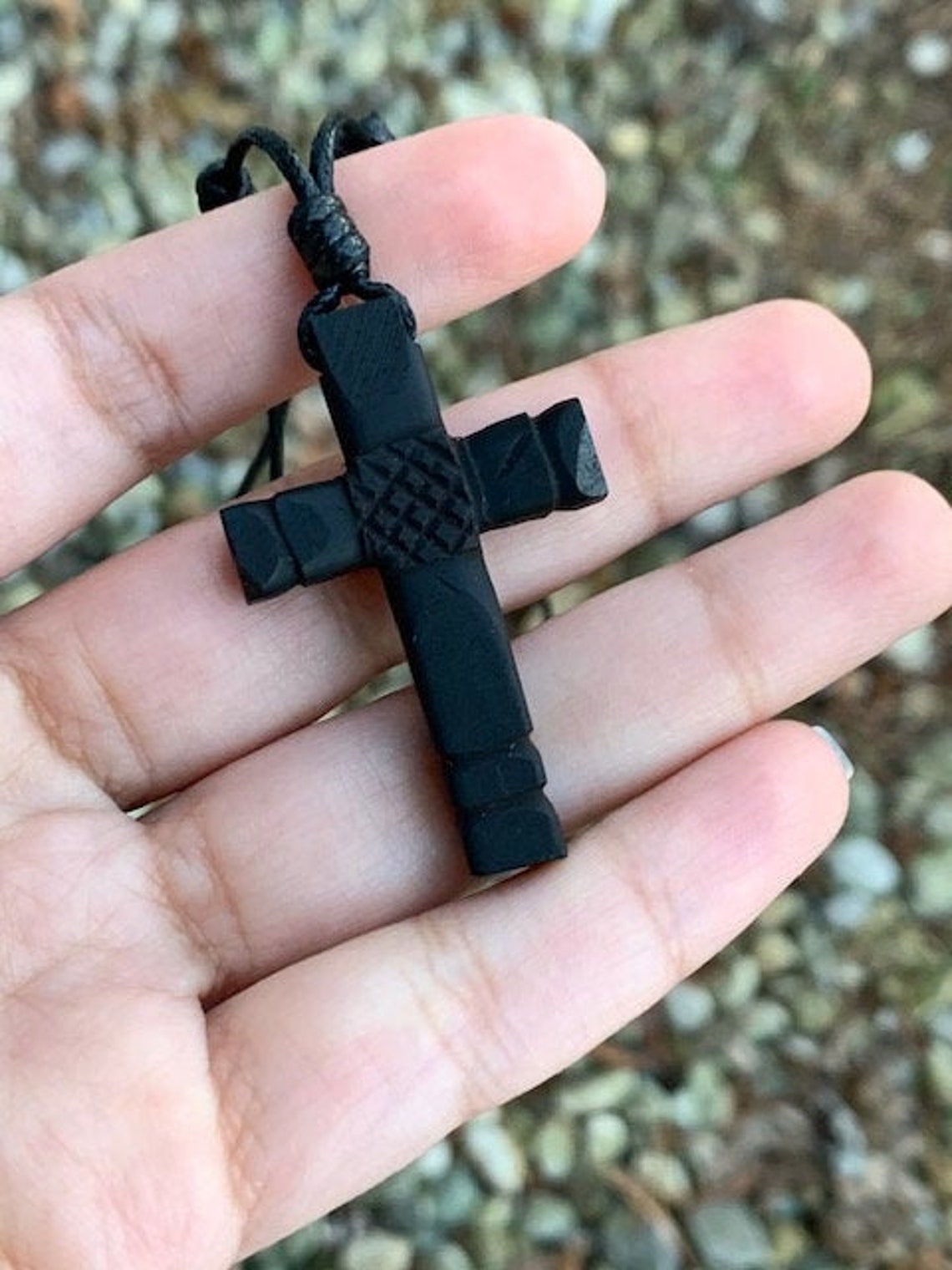 Azabache Cross Necklace, Black Cross Necklace, Unisex Cross Necklace ...