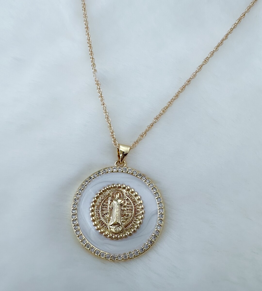 St Benedict Necklace, Saint Benedict Medal, Catholic Gifts, Religious ...