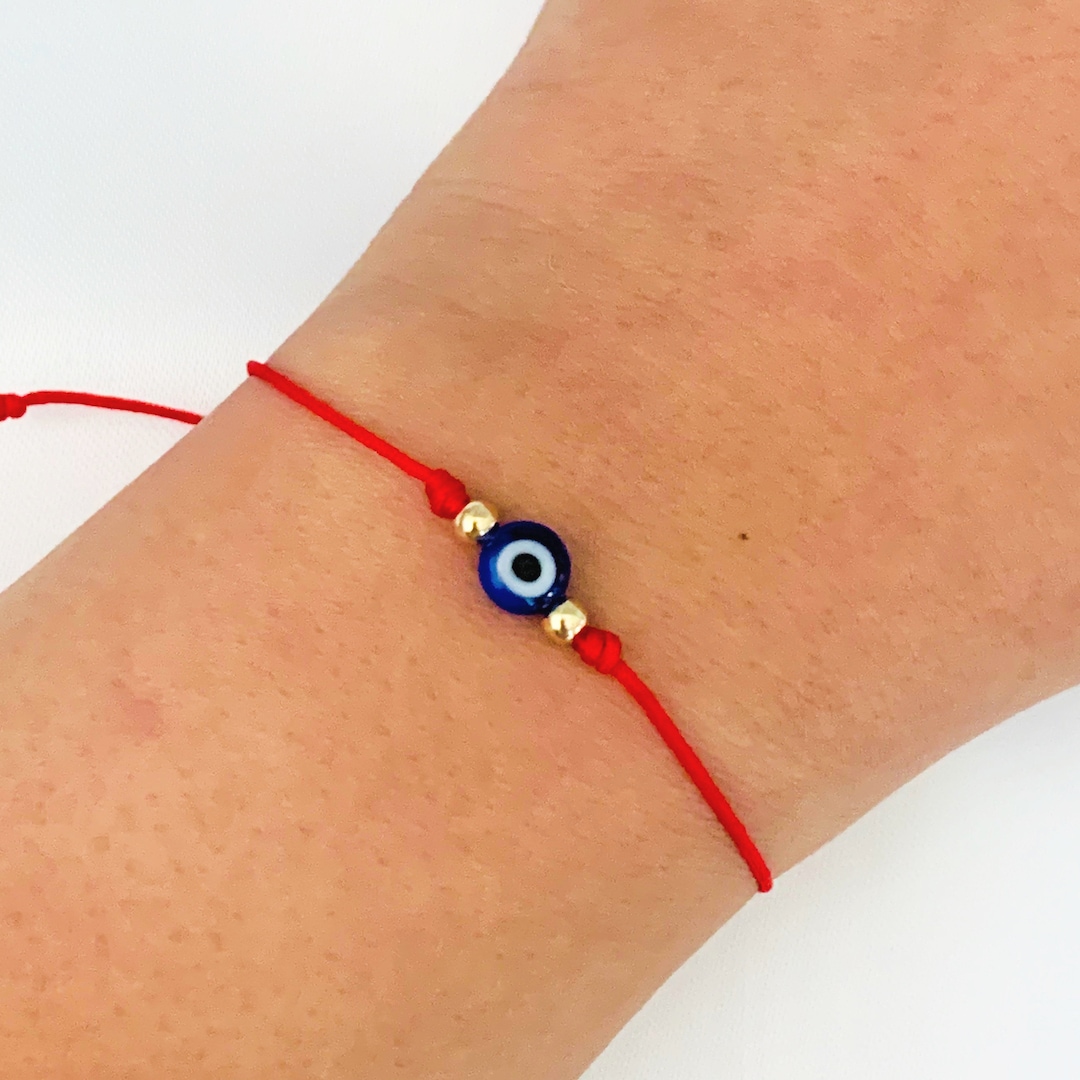 Greek Evil Eye Bracelet, Evil Eye Charm, Protection Bracelet, Red ...