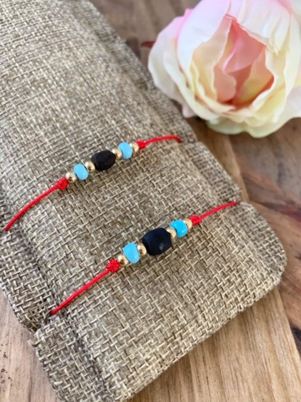 Red String Azabache Bracelet Evil Eye Bracelet Protection | Etsy