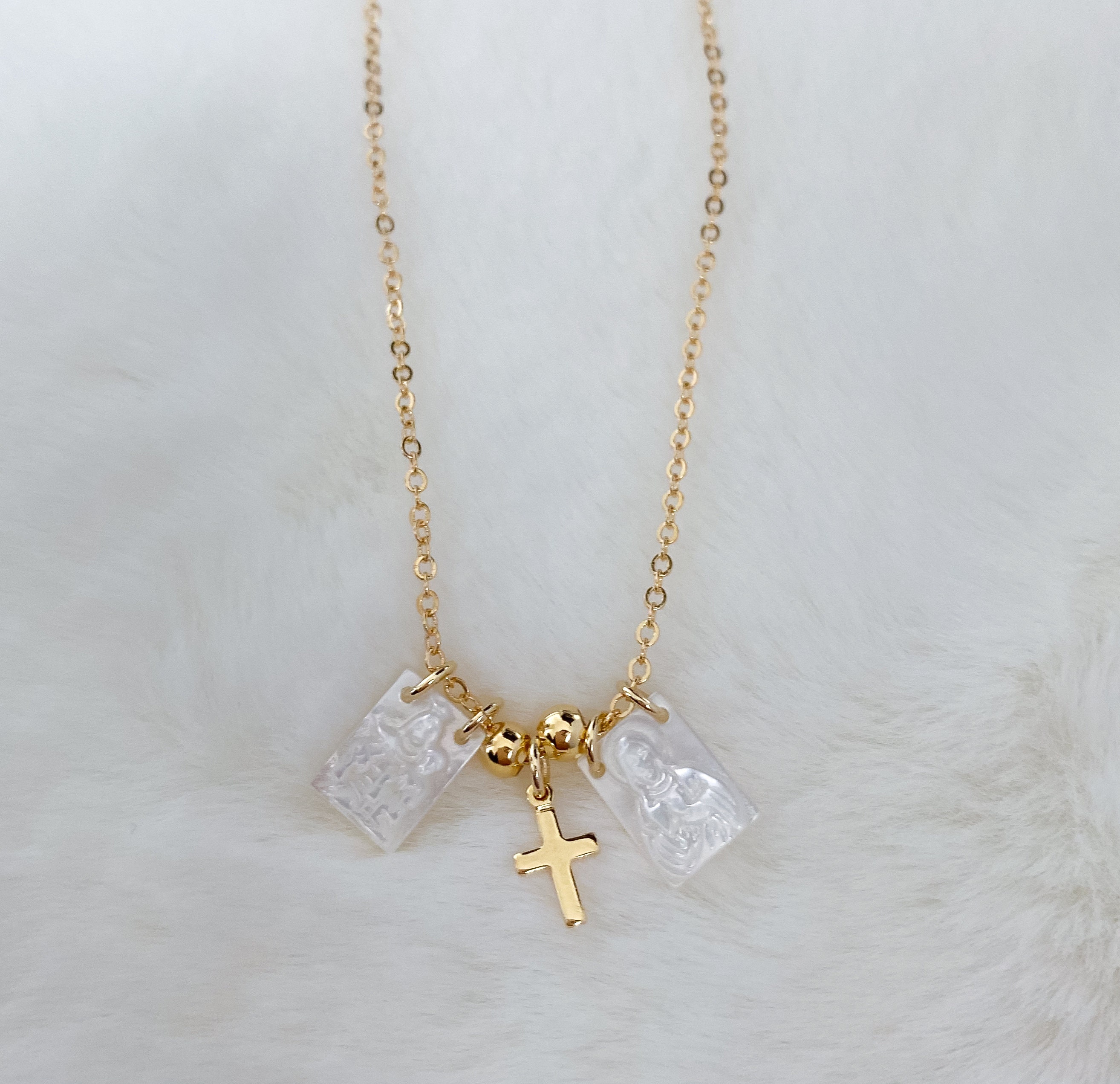 Gold Filled Scapular Necklace Escapulario Virgin Mary - Etsy