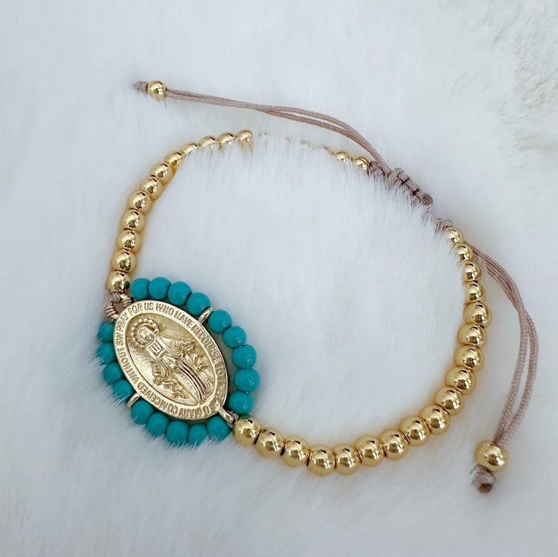 Miraculous Medal Bracelet, Catholic Jewelry, Religious Jewelry, Virgin ...