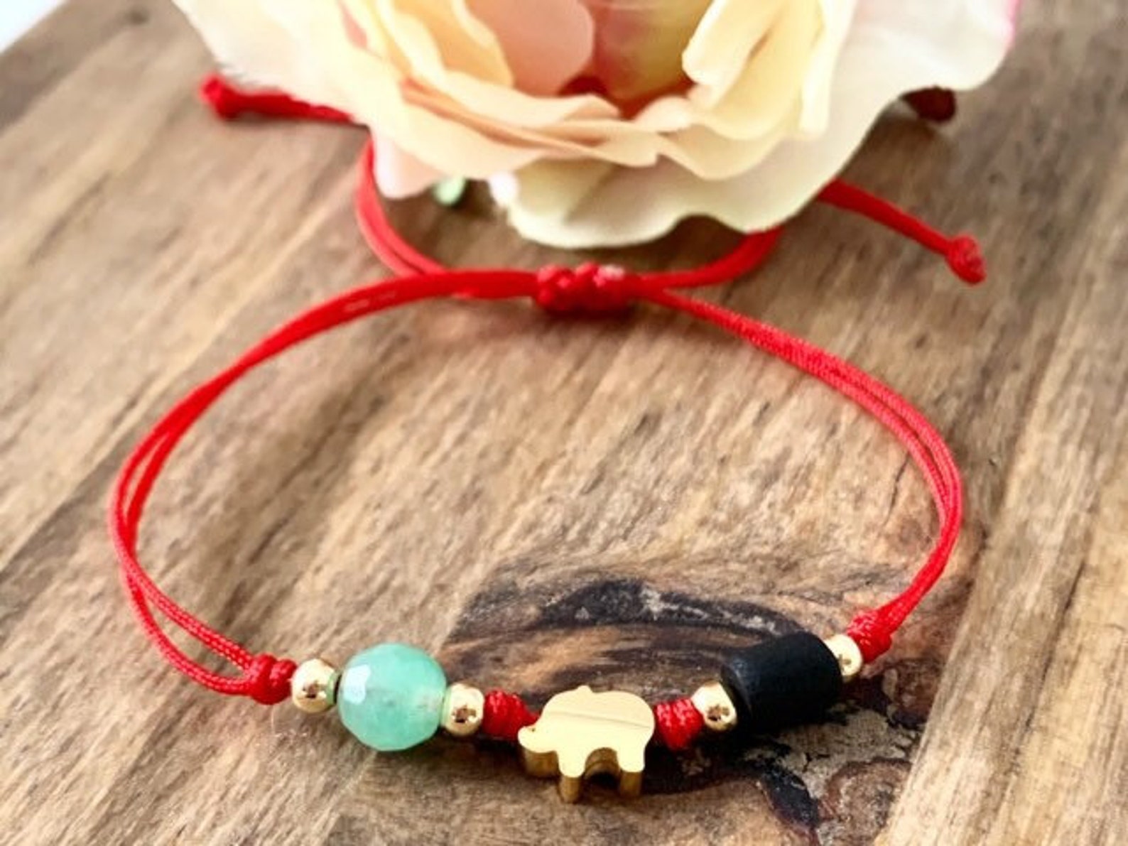 Red String Protection Bracelet Azabache Adult Bracelet Jet - Etsy