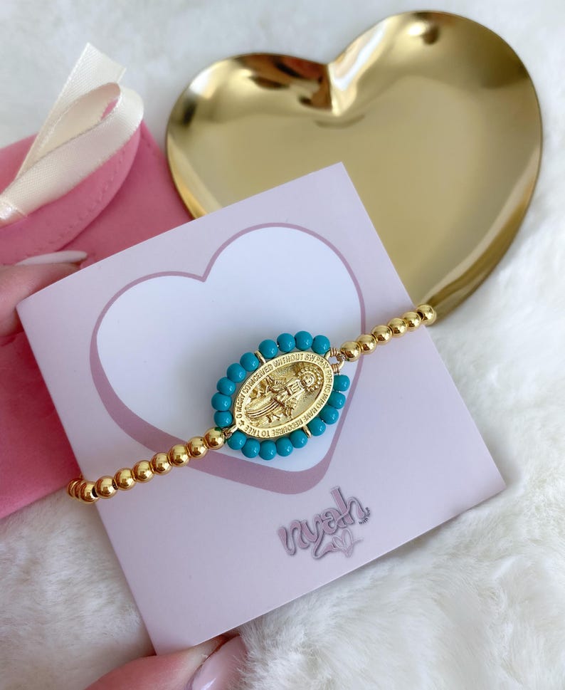 Miraculous Medal Bracelet, Catholic Jewelry, Religious Jewelry, Virgin ...