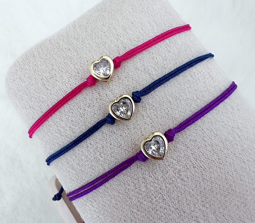 Red String Heart Bracelet, Valentine's Day Gift, Wish Bracelet, Best ...