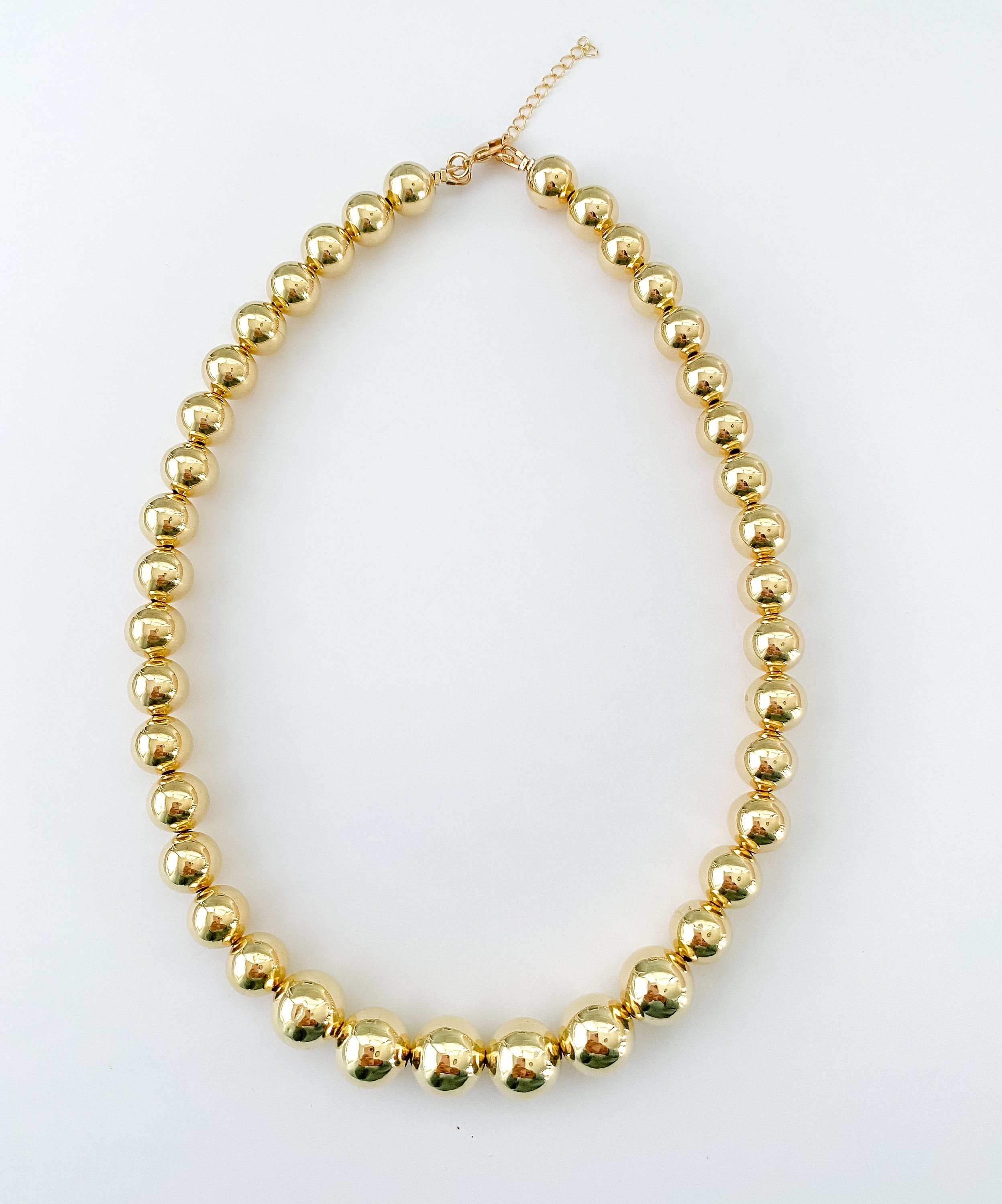 10mm Gold Ball Beaded Necklace Gold Filled Ball Necklace - Etsy