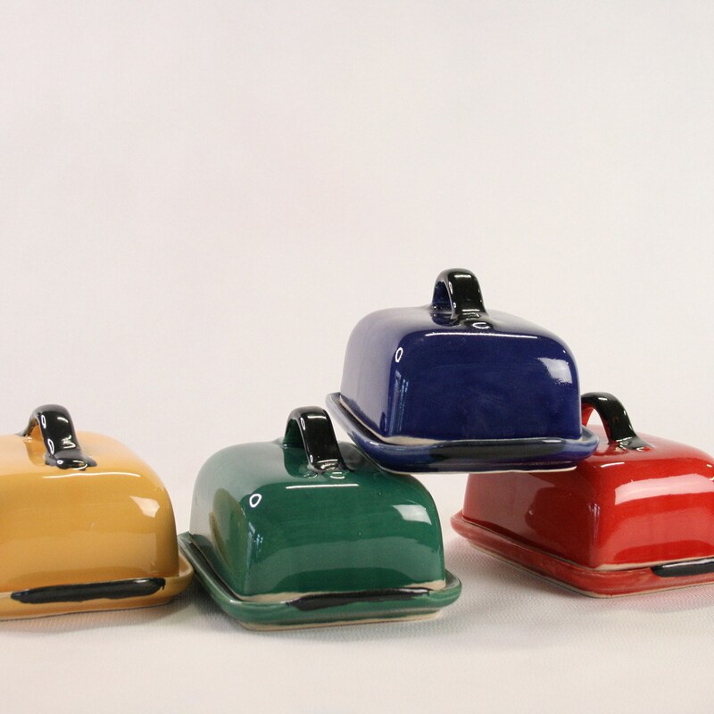 Red Butter Dish - Etsy