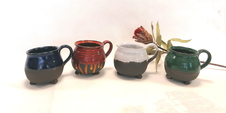 Ceramic Cup Cauldron With Feet in Various. Colours - Etsy