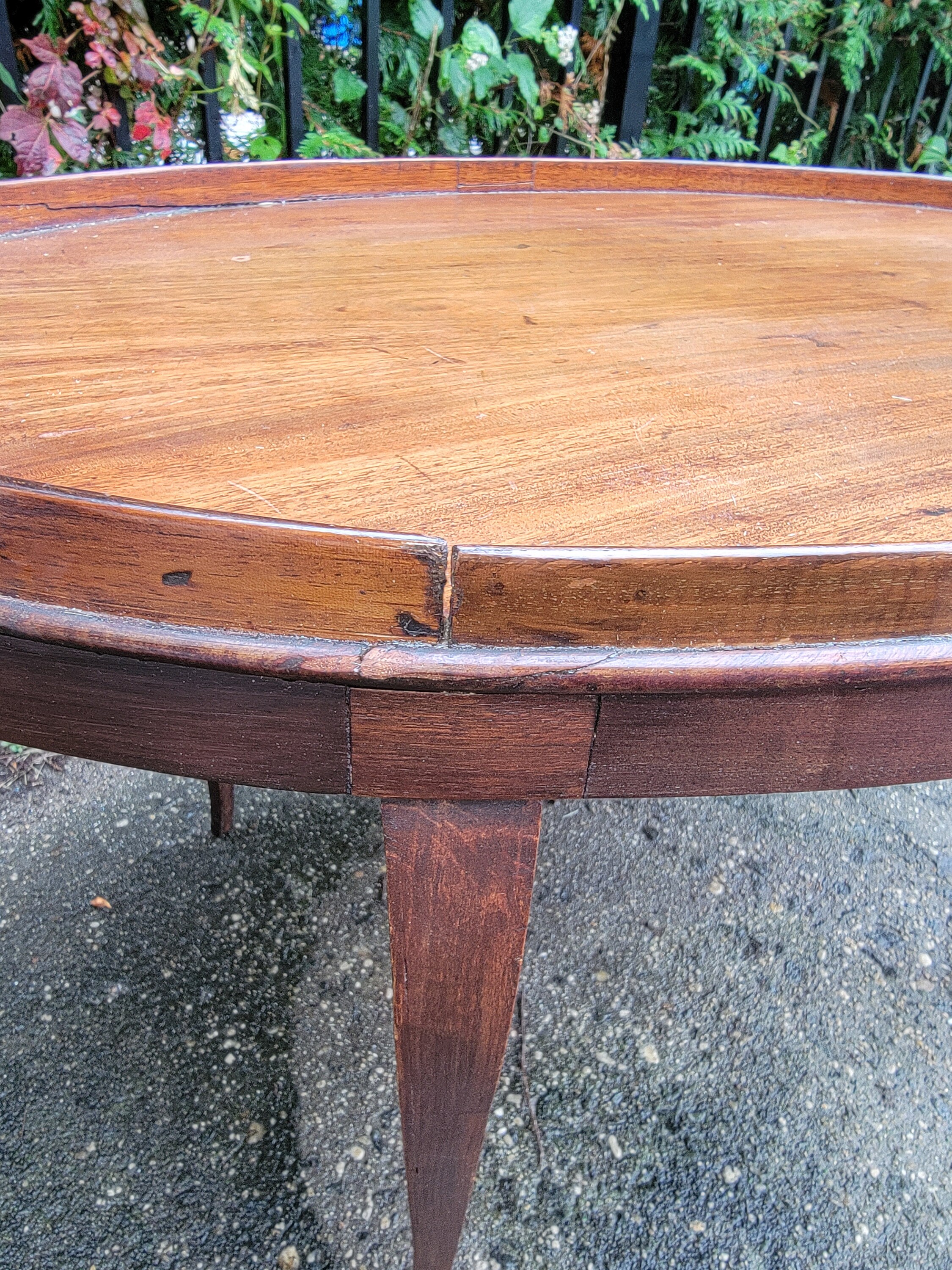 Oval Gallery Edge Cocktail Table Early 20th Century - Etsy