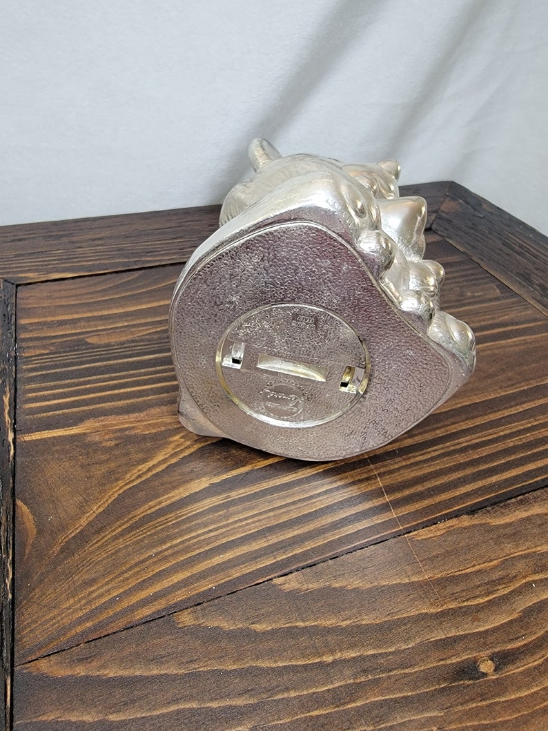 Silver Teddy Bear Coin Bank/silver Teddy Bear Piggy Bank/baby's First ...