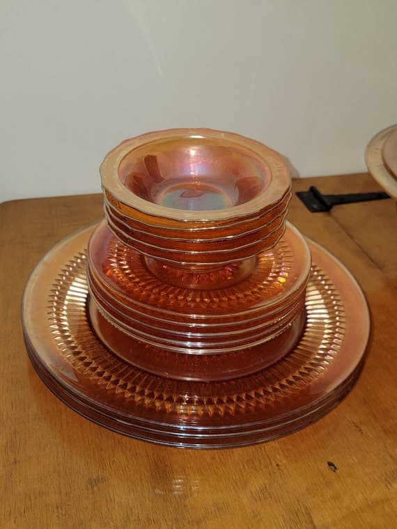 Jeanette Depression/carnival Glass Marigold Multiple - Etsy