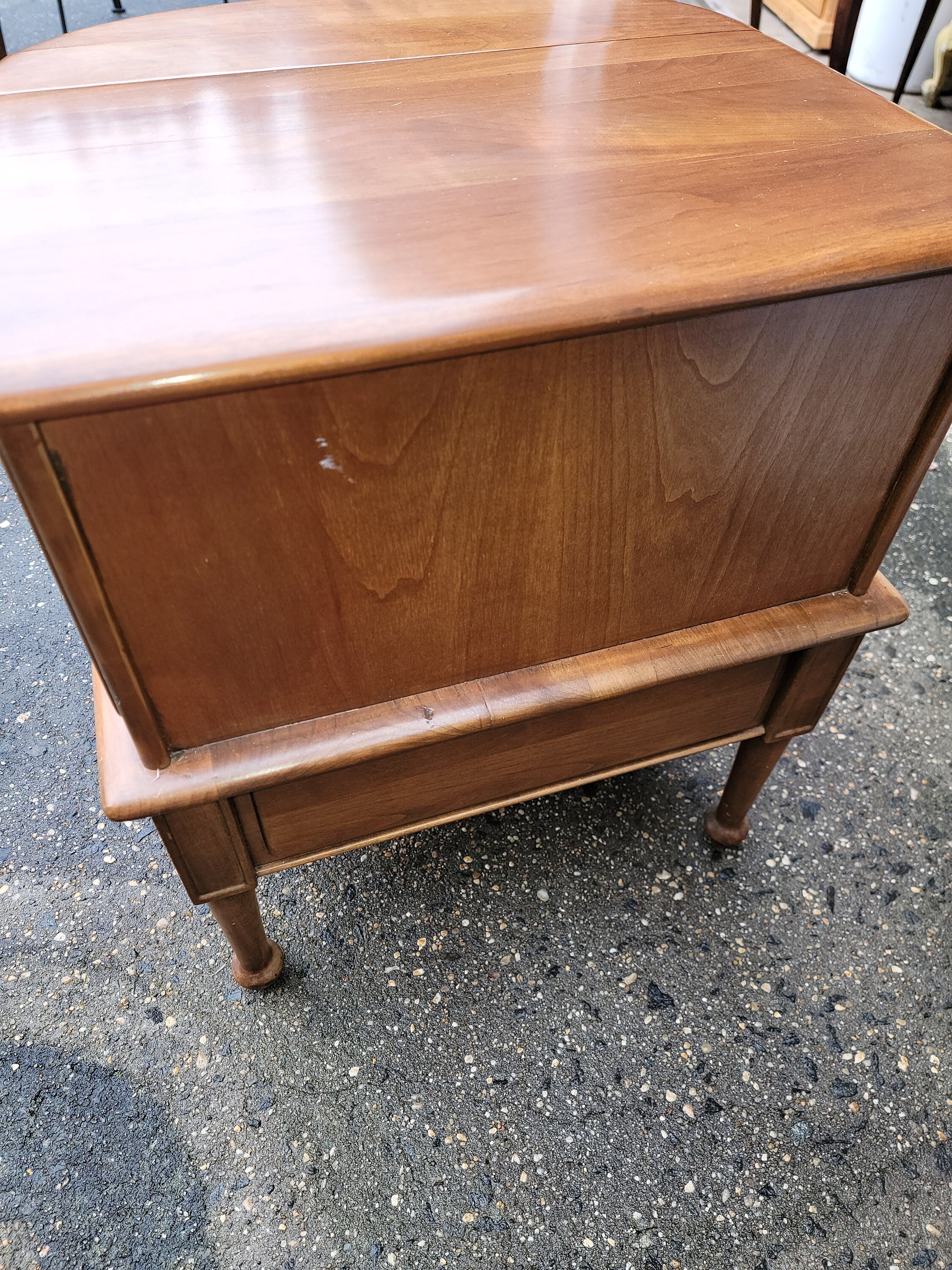 Mid-century Modern Two-tier Drop Leaf Expandable Side Table With Drawer ...