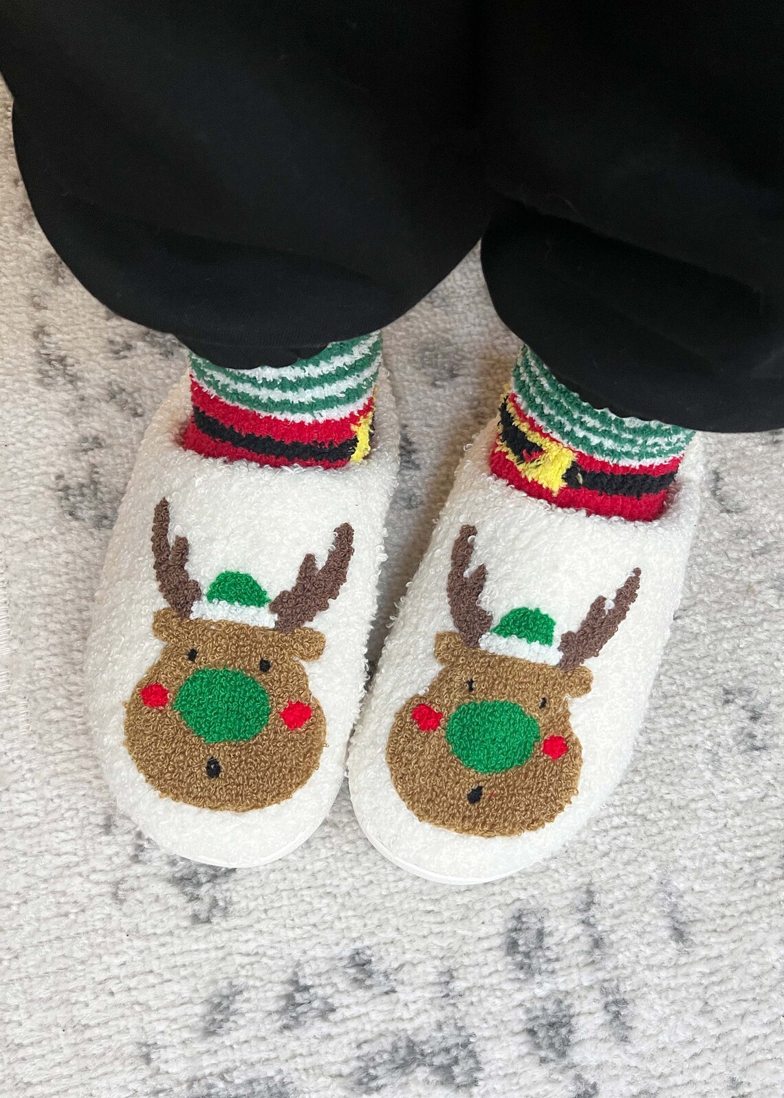 Reindeer Slippers, Christmas Gifts, Gift for Her, Cute Gifts, Cozy ...